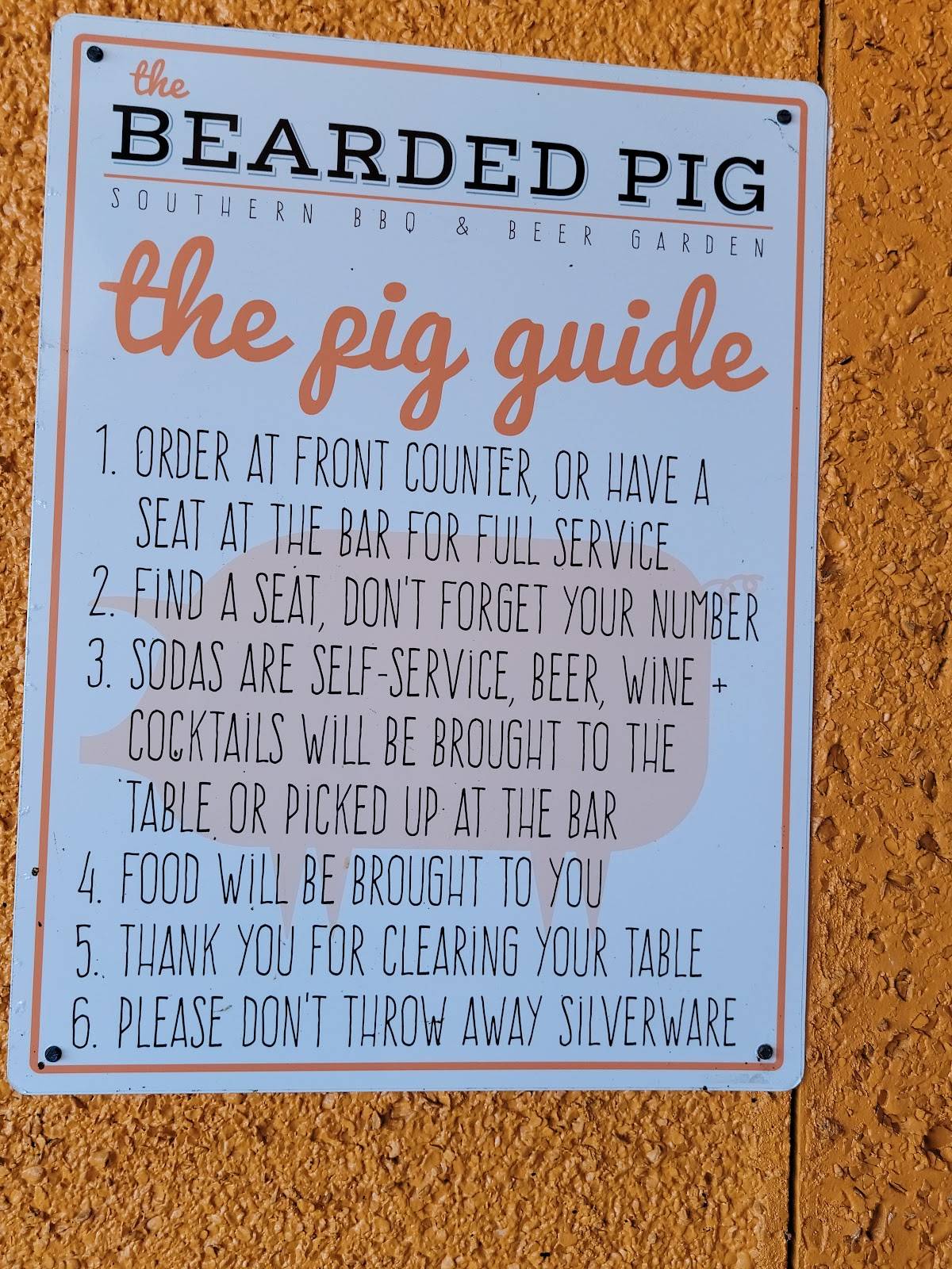Menu at The Bearded Pig - Jax Beach BBQ, Jacksonville Beach, 3rd St S