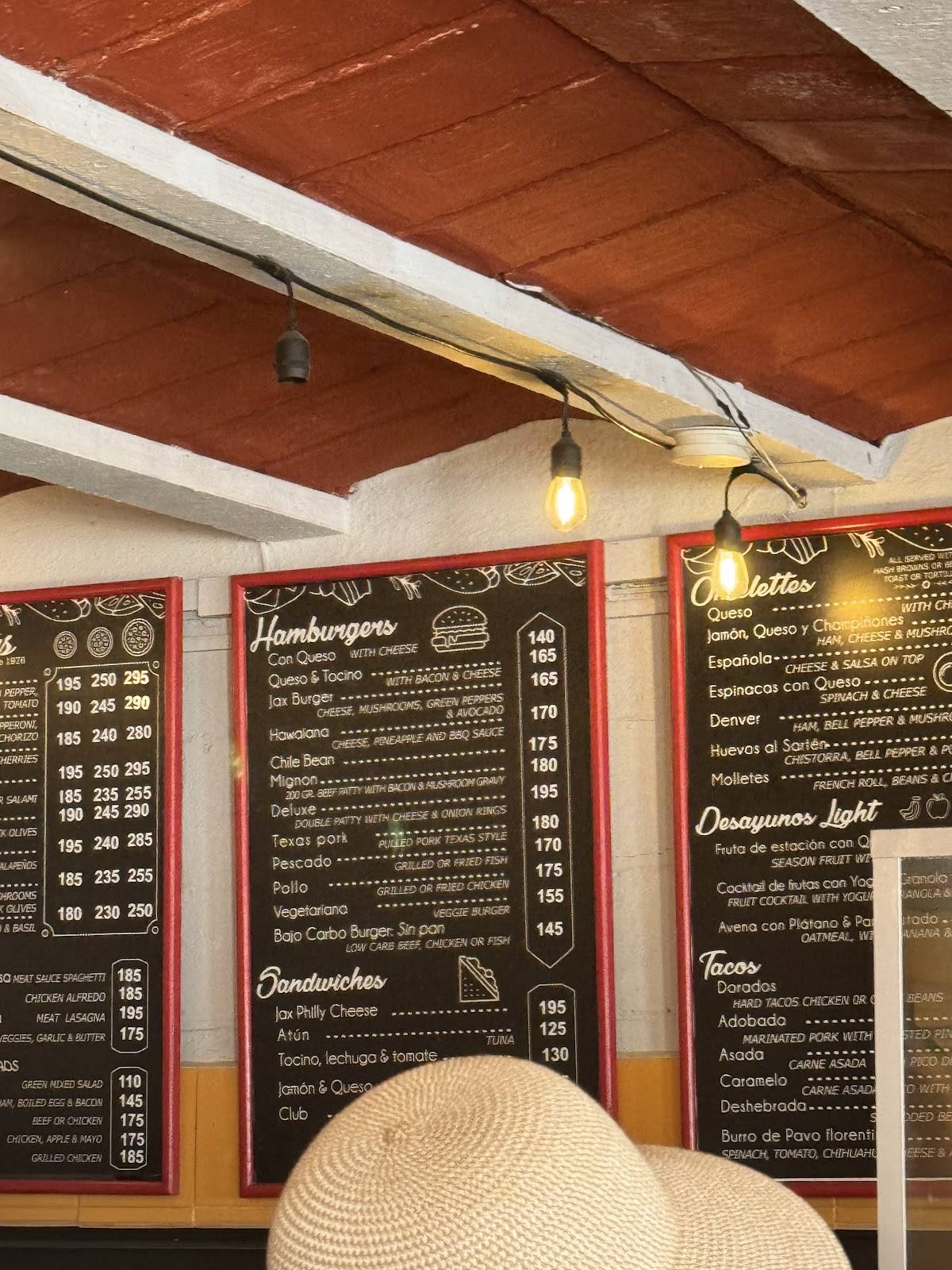 Menu at Jax Snax Restaurant, San Carlos, Plaza Comercial Creston