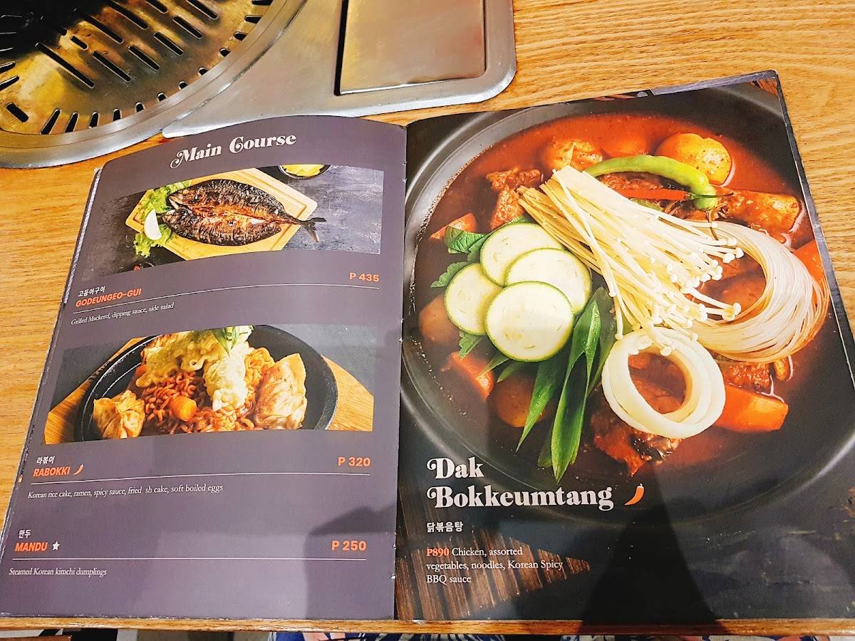 Menu at Jin Joo Korean Grill restaurant, Quezon City, C1A/C1B
