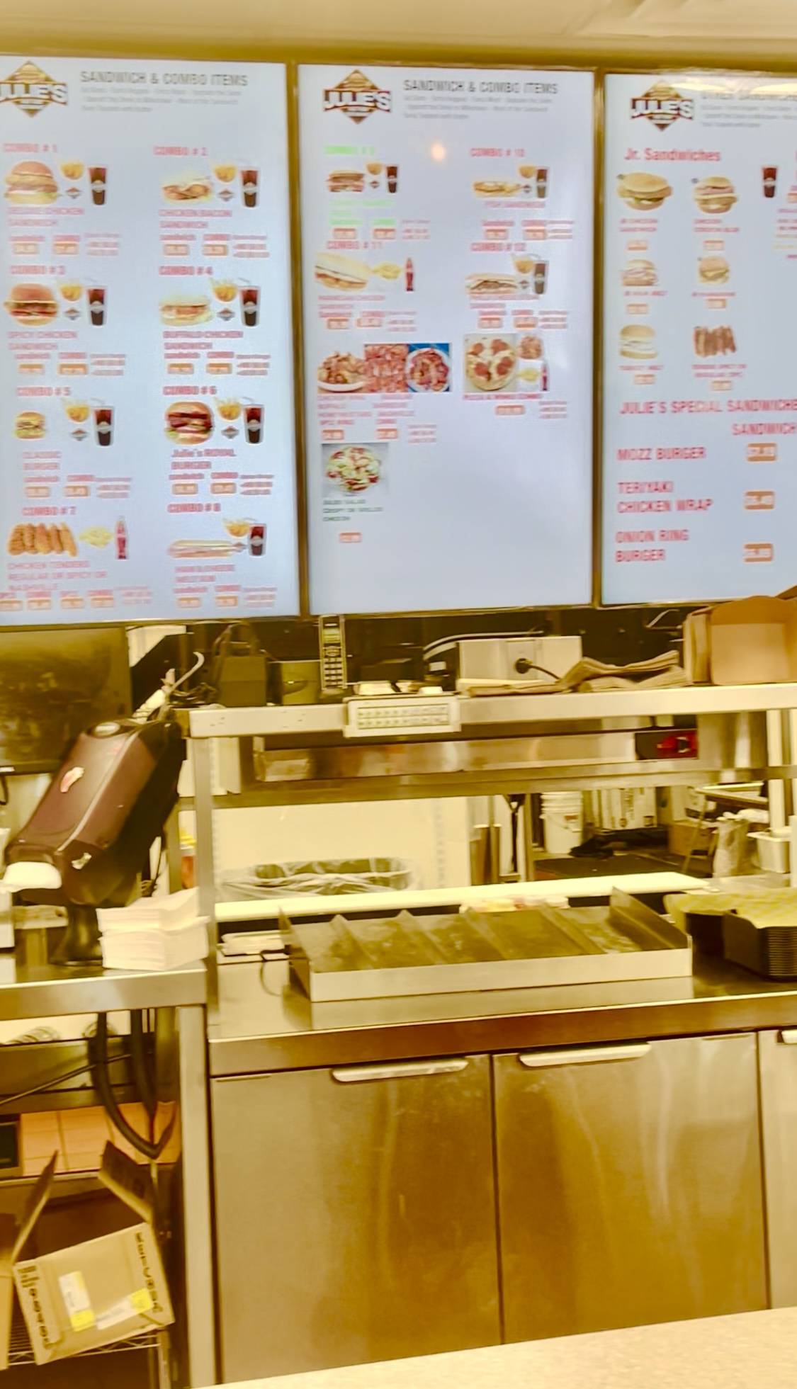 Menu at Julie’s Fast Foods, Sinking Spring