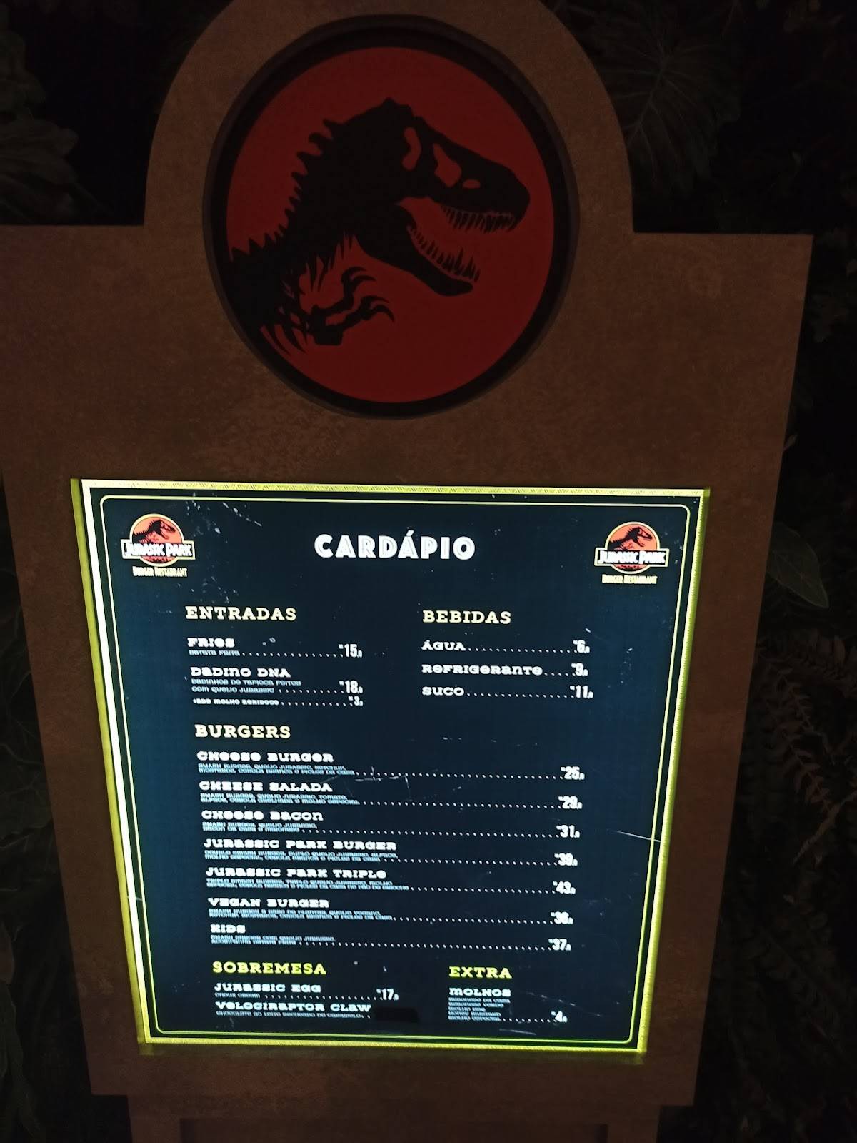 Menu em Jurassic Park Burger restaurante, São Bernardo do Campo, Av ...