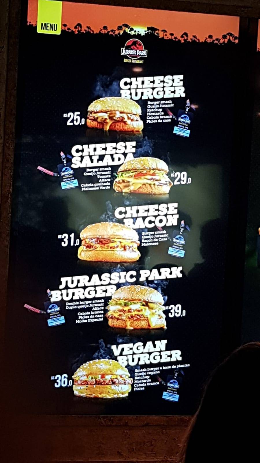 Menu em Jurassic Park Burger restaurante, São Bernardo do Campo, Av ...