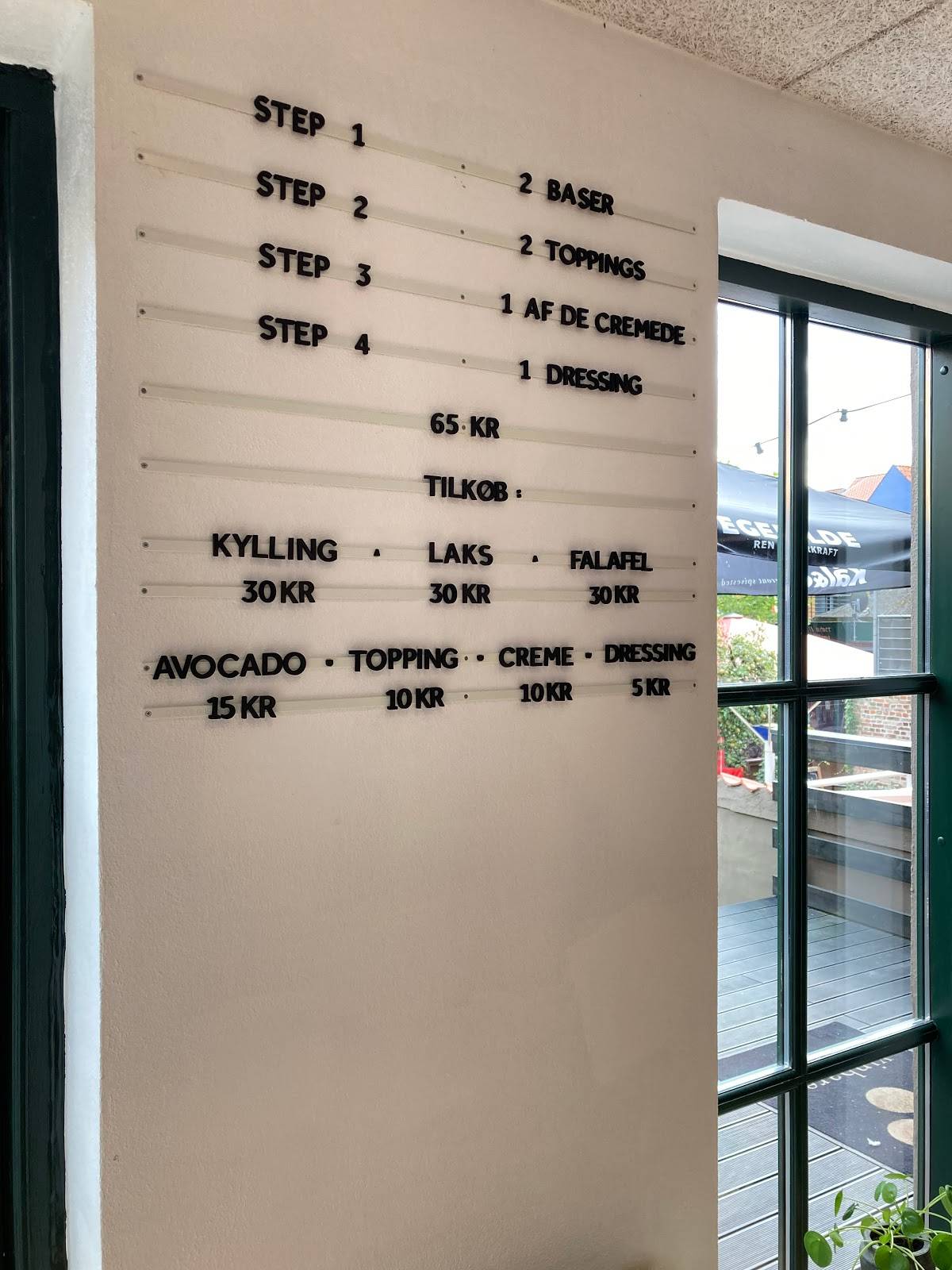 Menu at Kål&co restaurant, Kolding