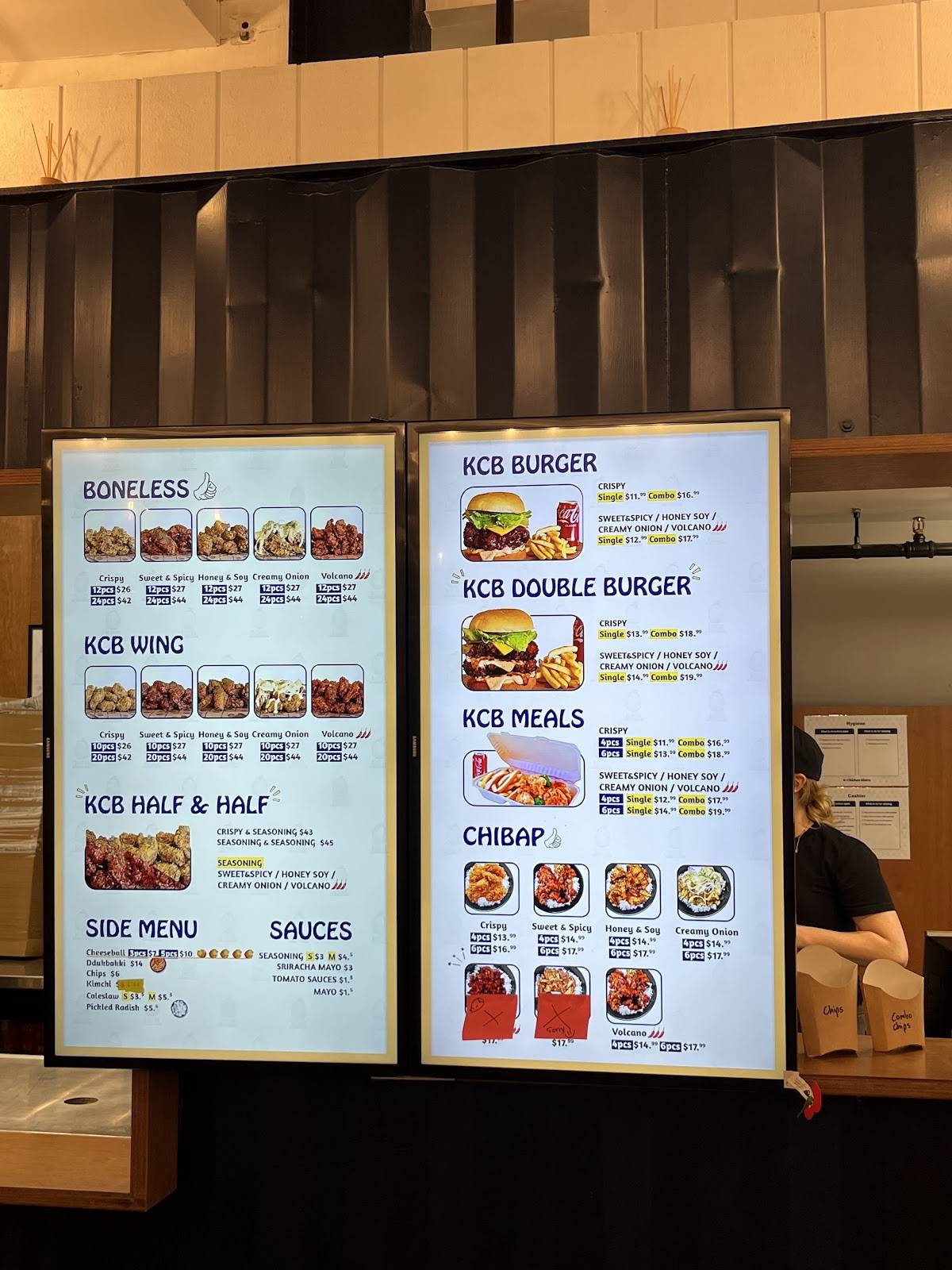 Menu at (KCB) K-Chicken & Beer restaurant, New Plymouth