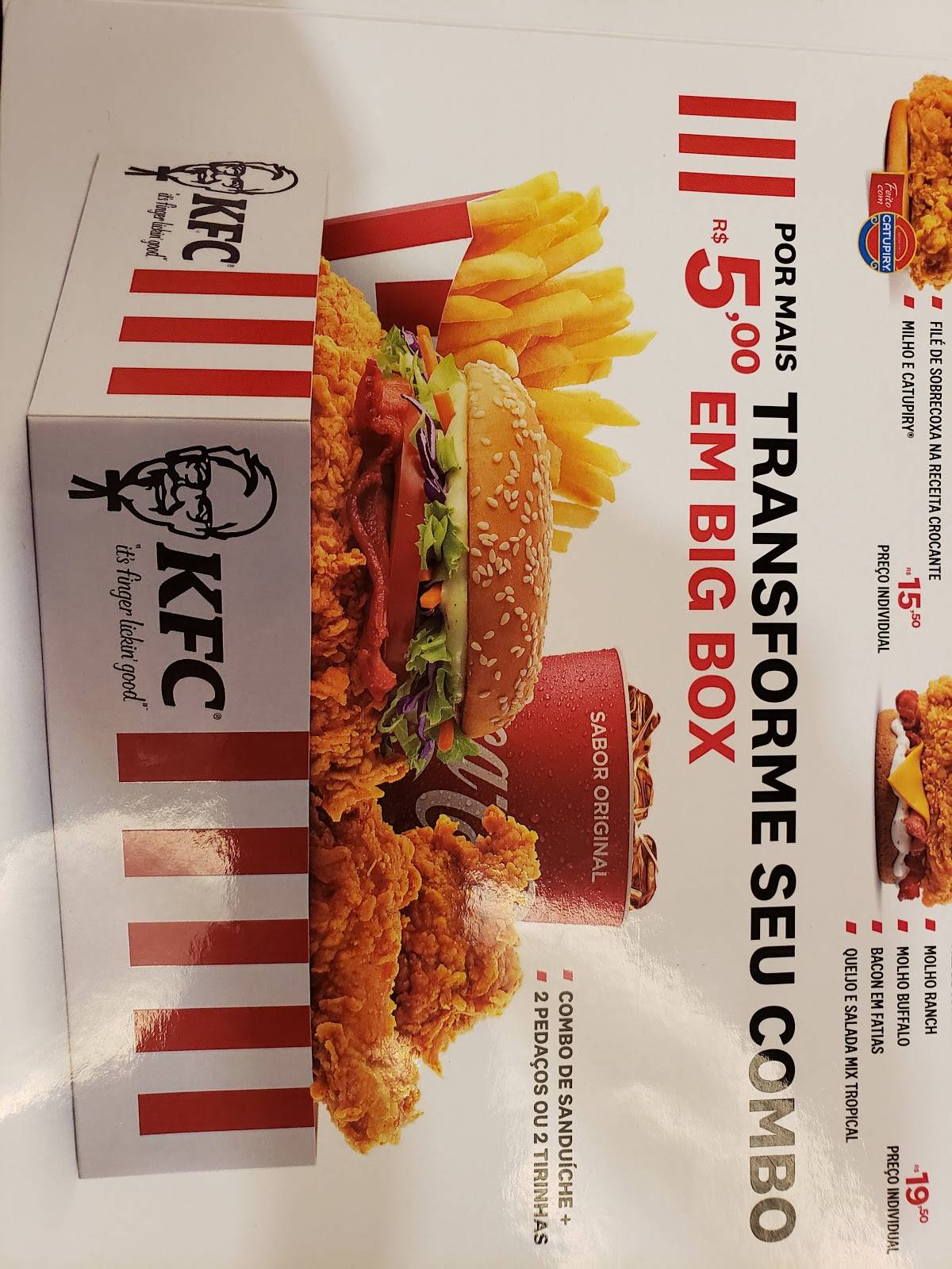 Menu em KFC restaurante, Brasília, 714