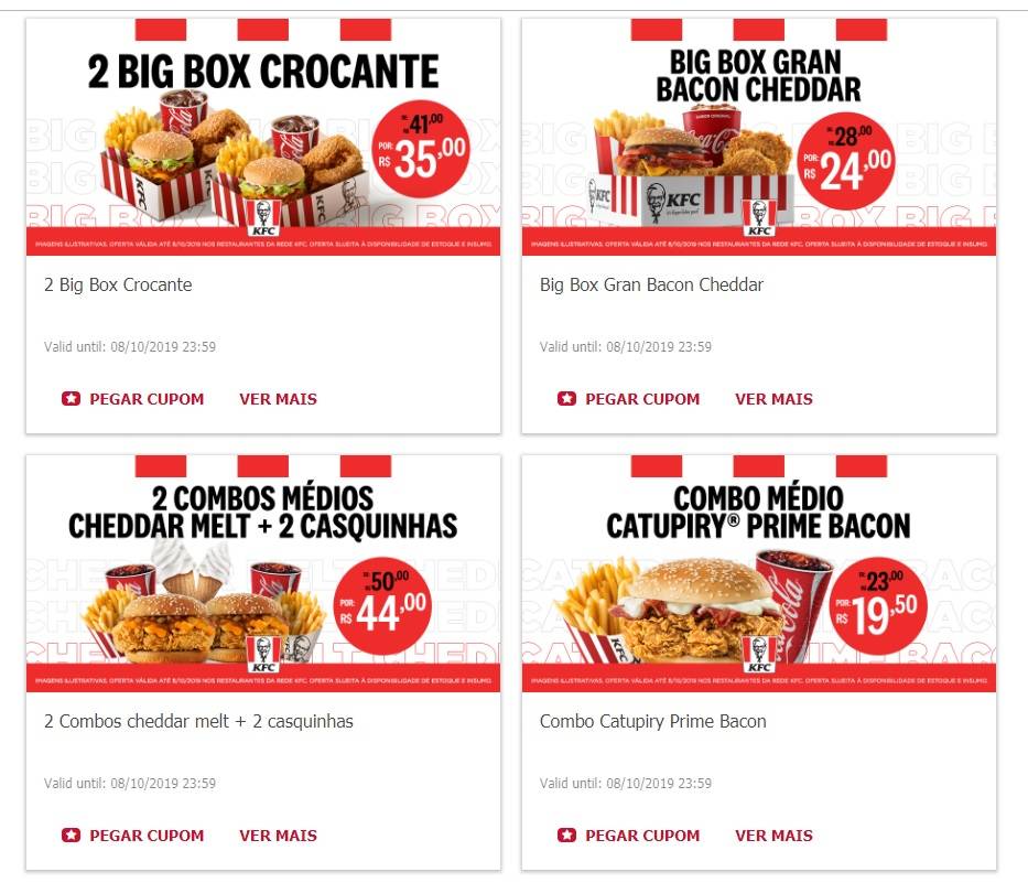 Menu em KFC restaurante, Brasília, 714