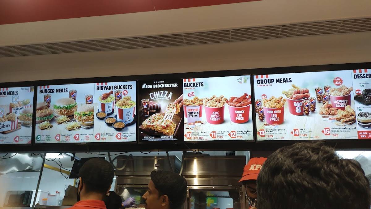 Menu at KFC Udupi, Udupi