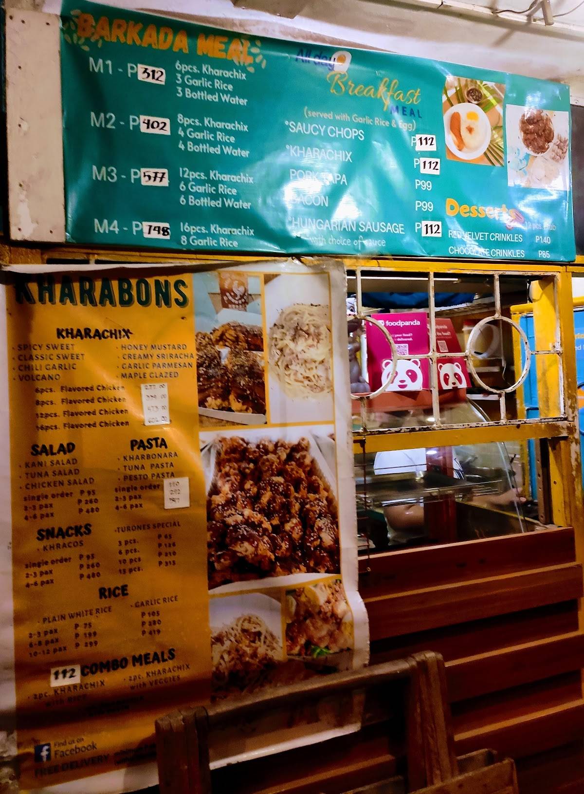 Menu at KHARABONS Resto-Kalye restaurant, Muntinlupa