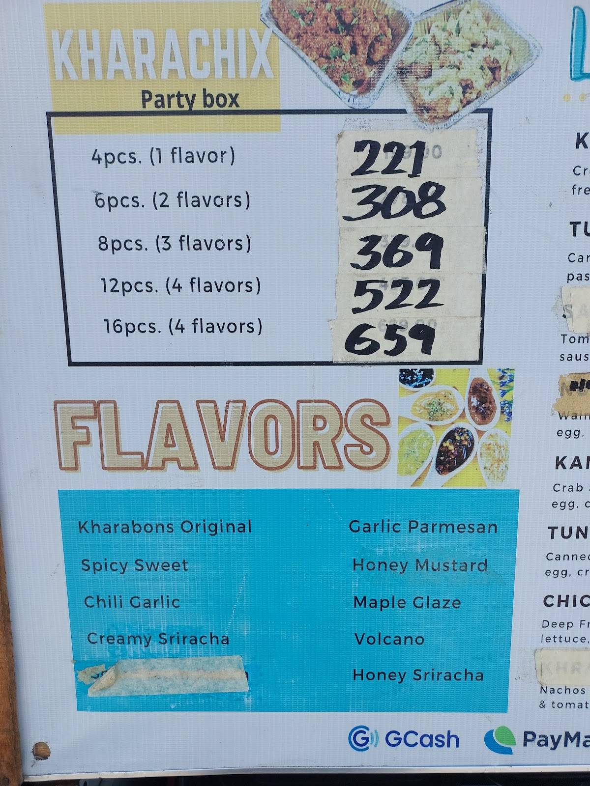 Menu at KHARABONS Resto-Kalye restaurant, Muntinlupa