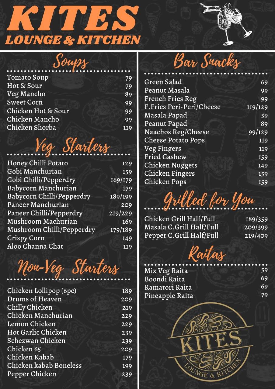 Menu at KITES Lounge & Kitchen, Bengaluru