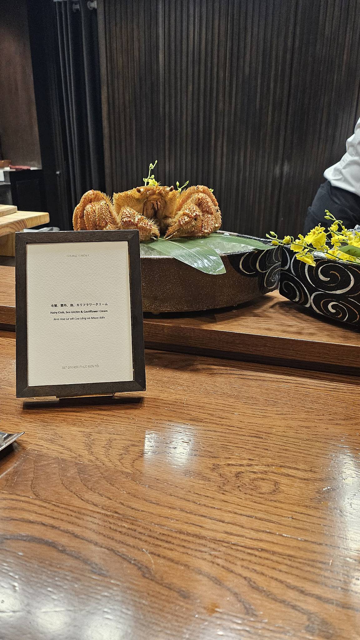 Menu at KOKI - The House of Senses restaurant, Hanoi