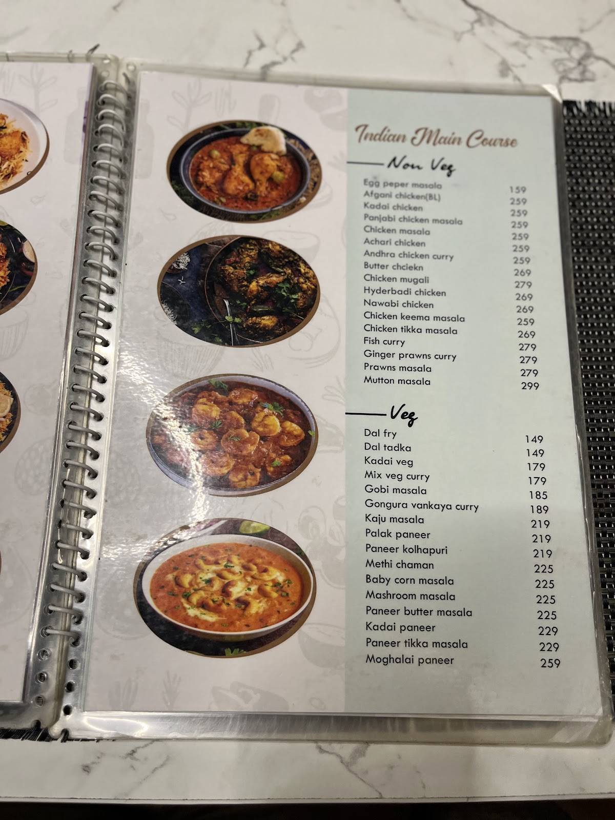 Menu at KOSHA the house of cuisines, Tirupati