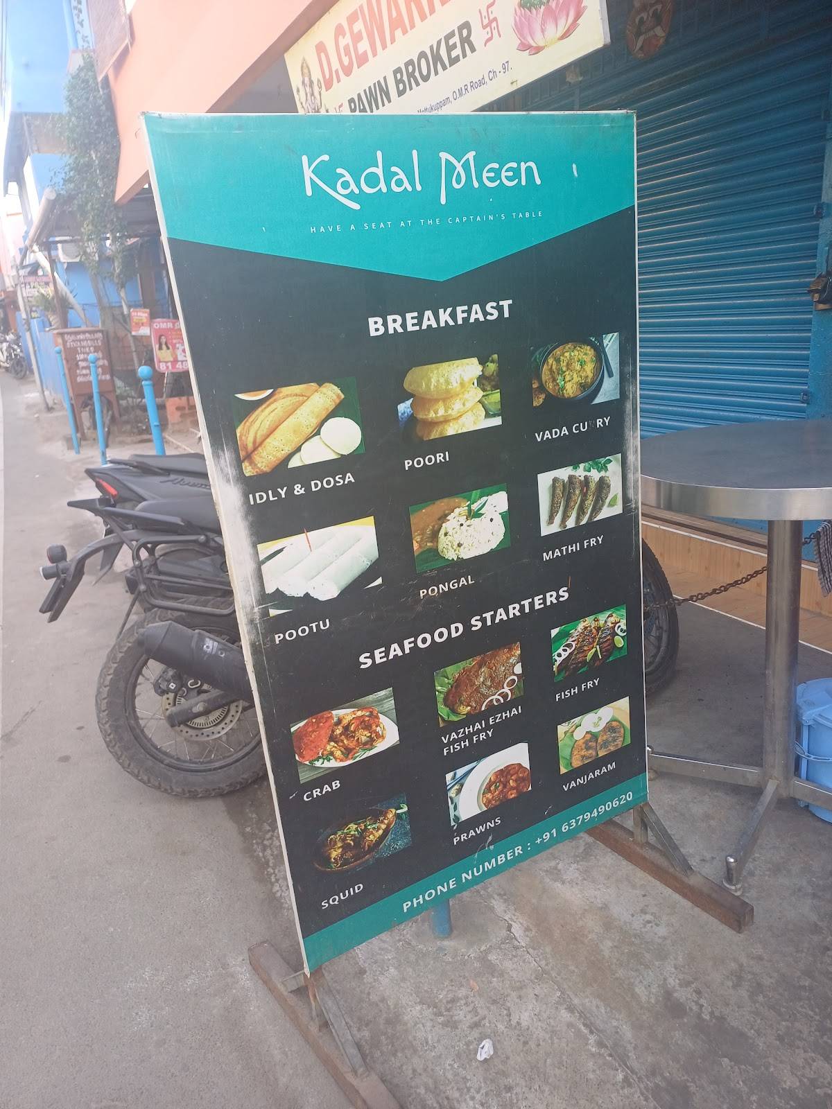 Menu at Kadal Meen Restaurant, Chennai, VPG AVENUE
