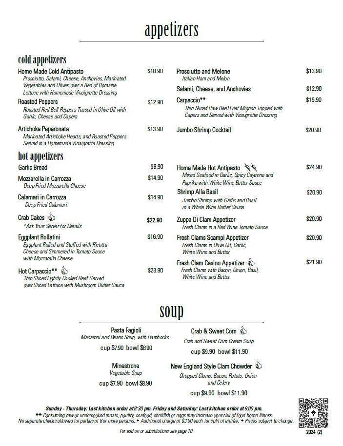 Menu at Assaggio Kailua restaurant, Kailua, 354 Uluniu St #101