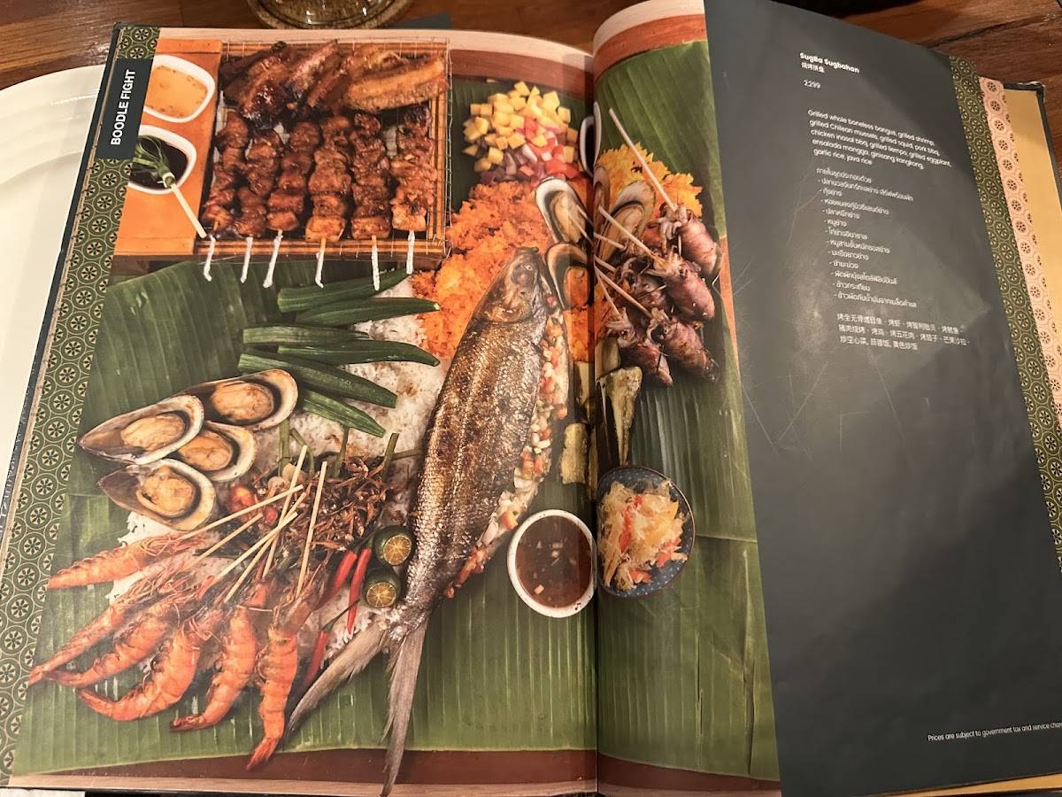 Menu at Kalamansi kafe restaurant, Bangkok