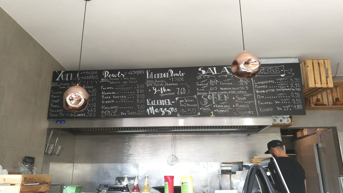 Menu au Kalender-Kebap restaurant, Tubingue