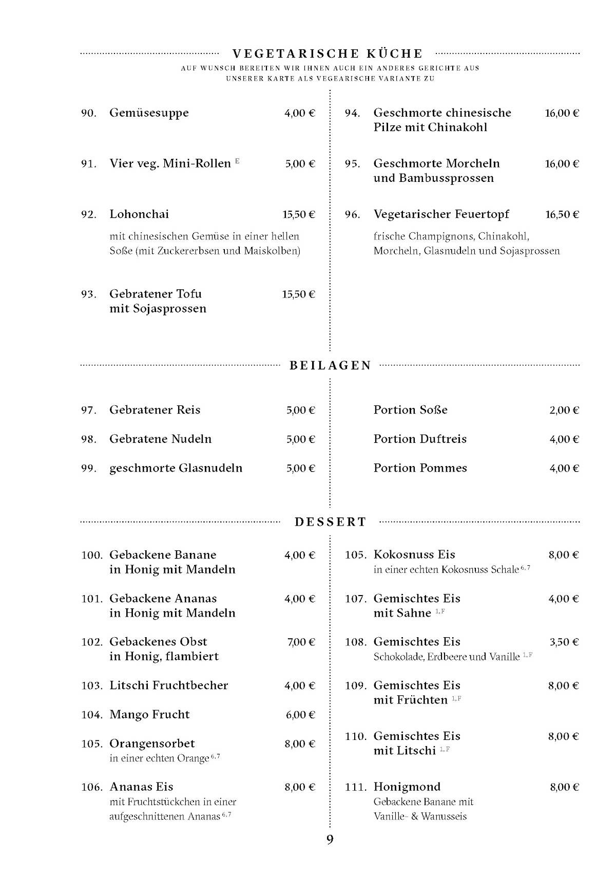 Speisekarte von Kam-Shing restaurant, Schönaich