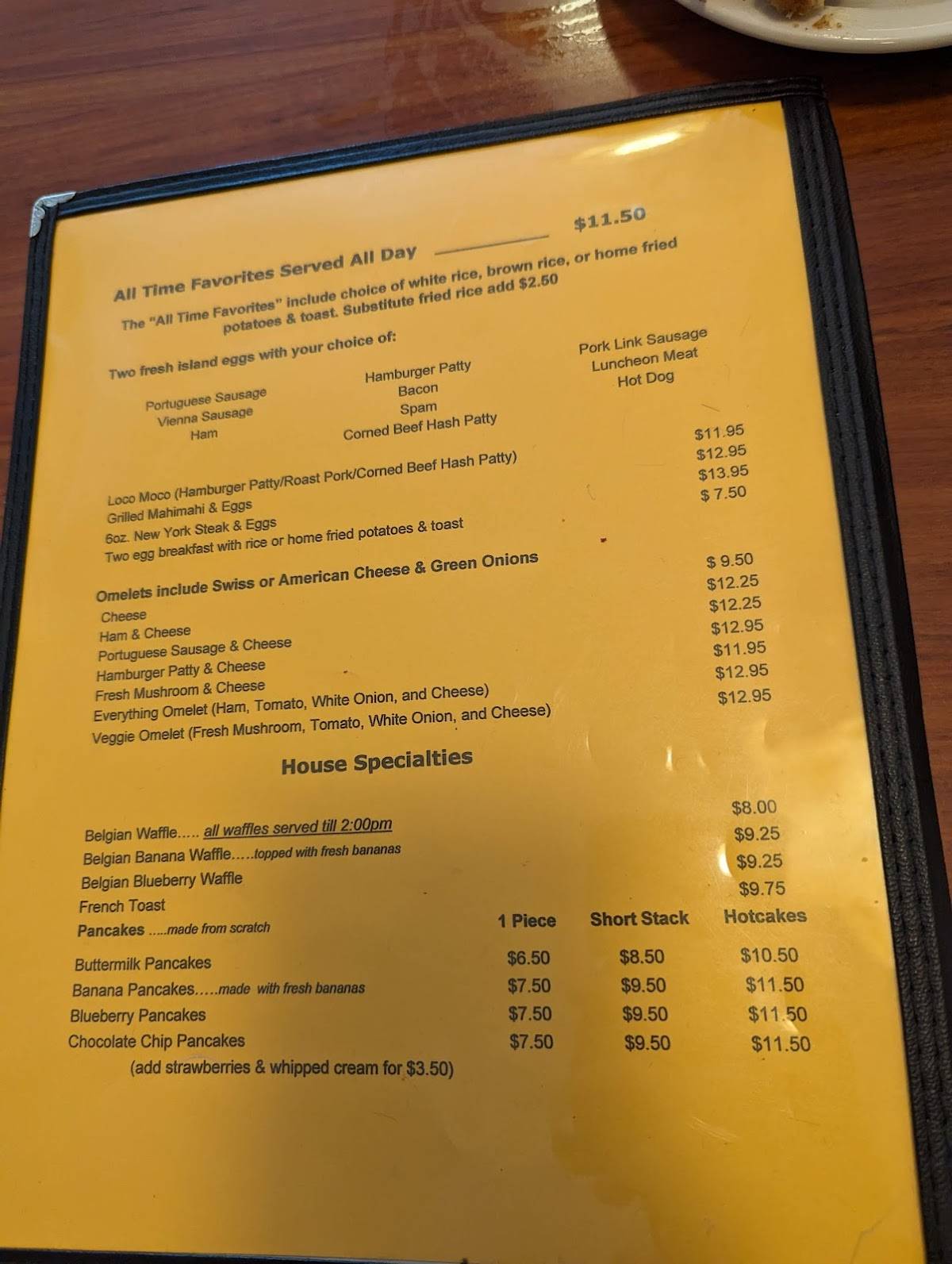Menu at Times Coffee Shop restaurant, Kaneohe, 47-388 Hui Iwa St #9