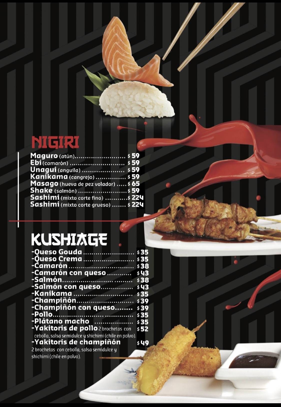 Carta del restaurante Kapital Sushi Zacatecas, Guadalupe