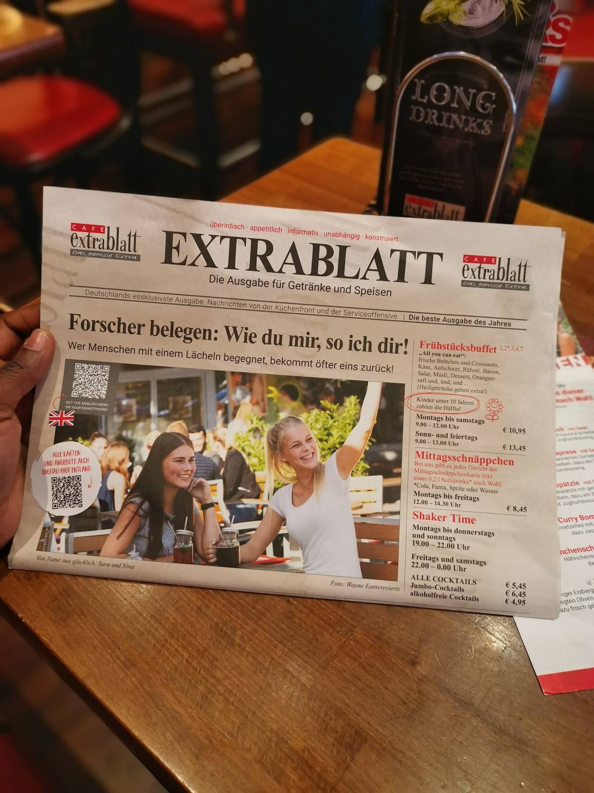 Speisekarte von Cafe Extrablatt Karlsruhe, Karlsruhe