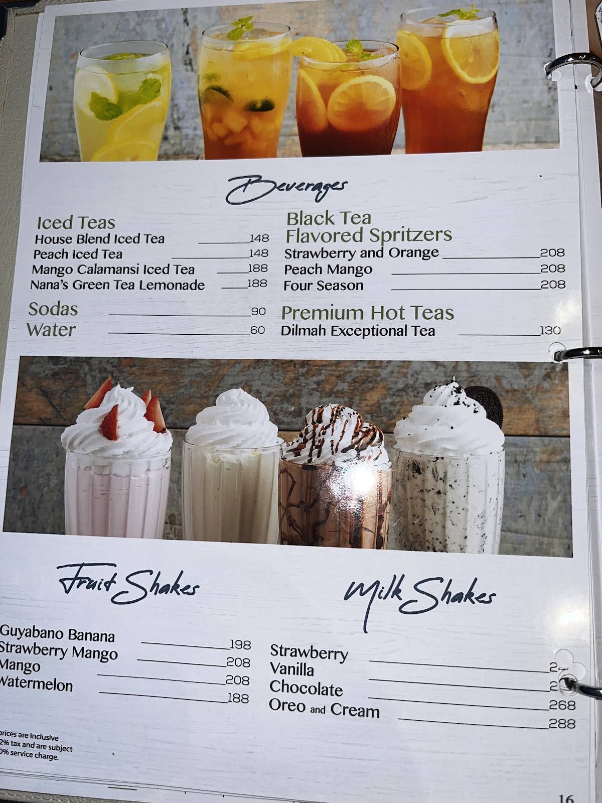 Menu at Katherine's Cafe Alabang Town Center, Muntinlupa