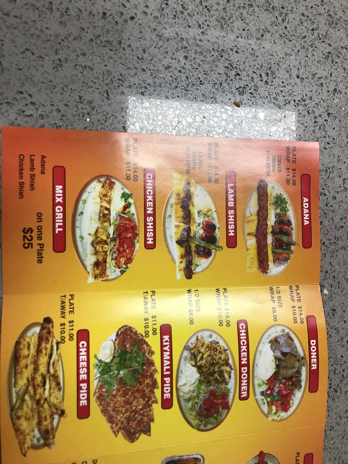 Menu at Katik Turkish Take Away fast food, Campbellfield
