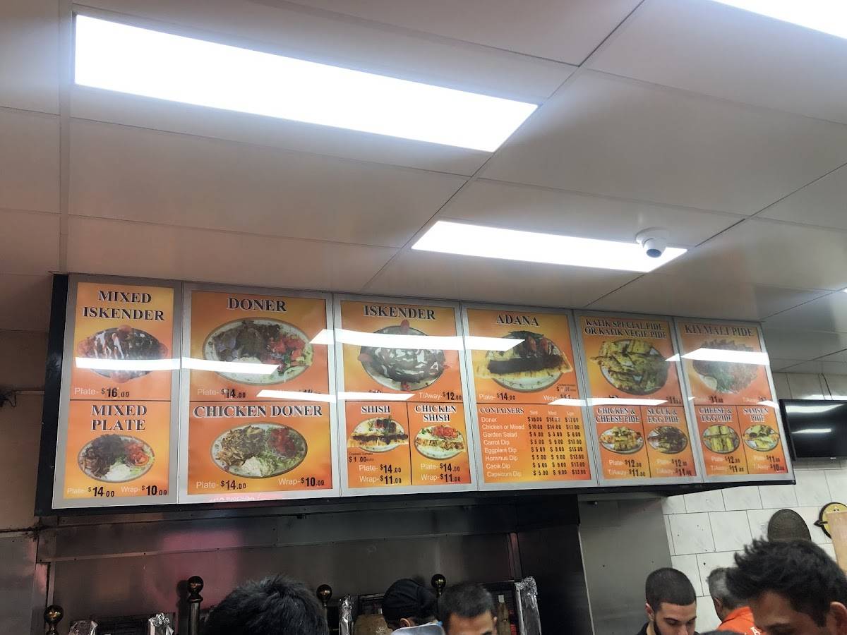 Menu at Katik Turkish Take Away fast food, Campbellfield