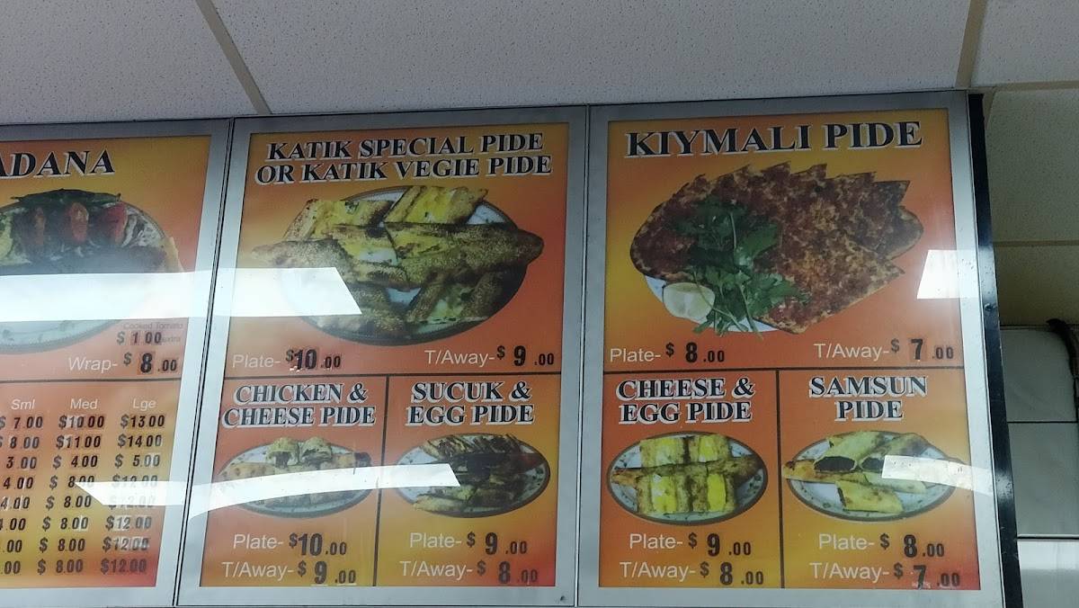 Menu at Katik Turkish Take Away fast food, Campbellfield