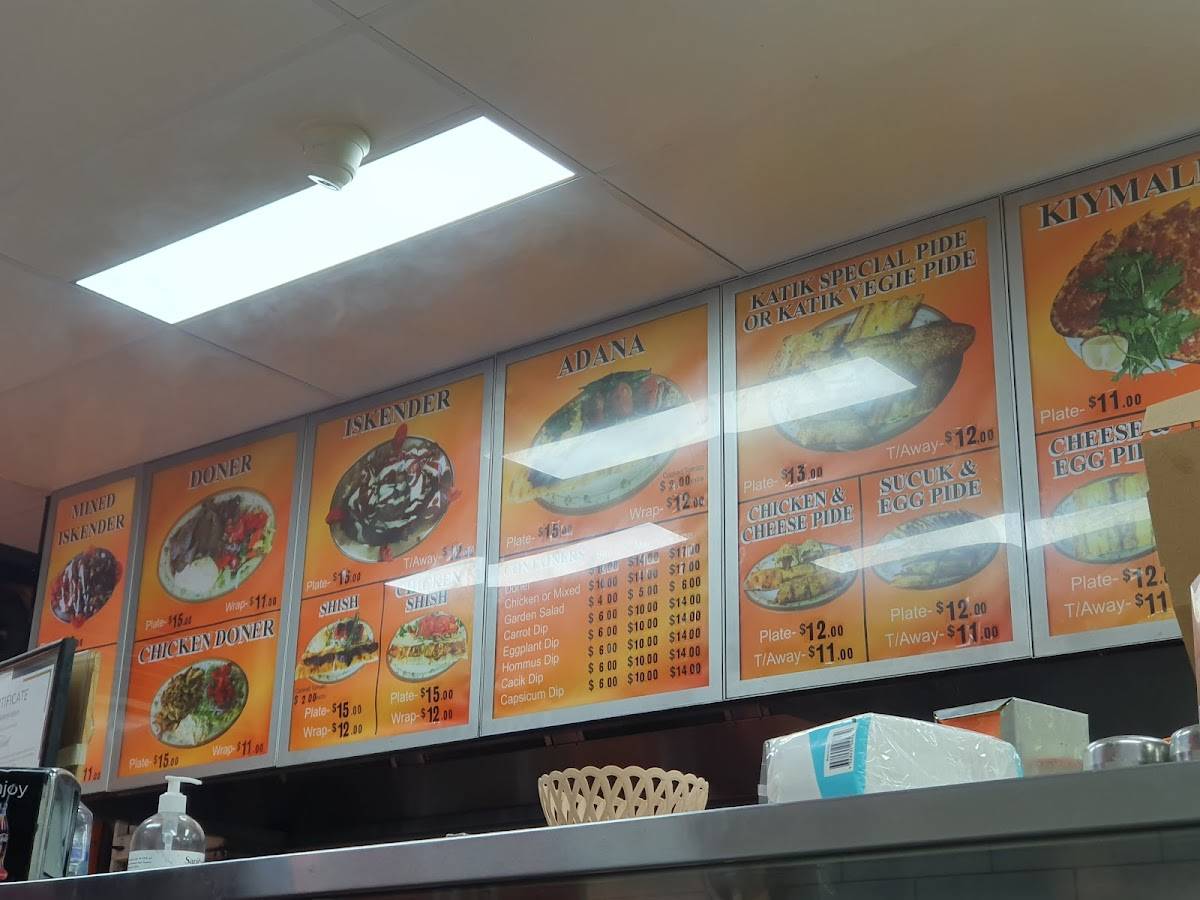 Menu at Katik Turkish Take Away fast food, Campbellfield