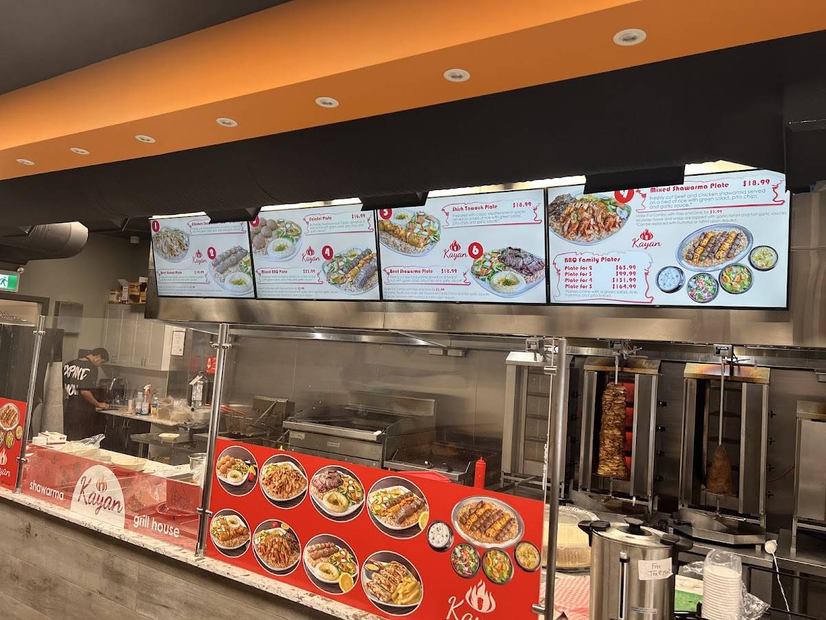 Menu at Kayan Shawarma and Grill House restaurant, Kelowna