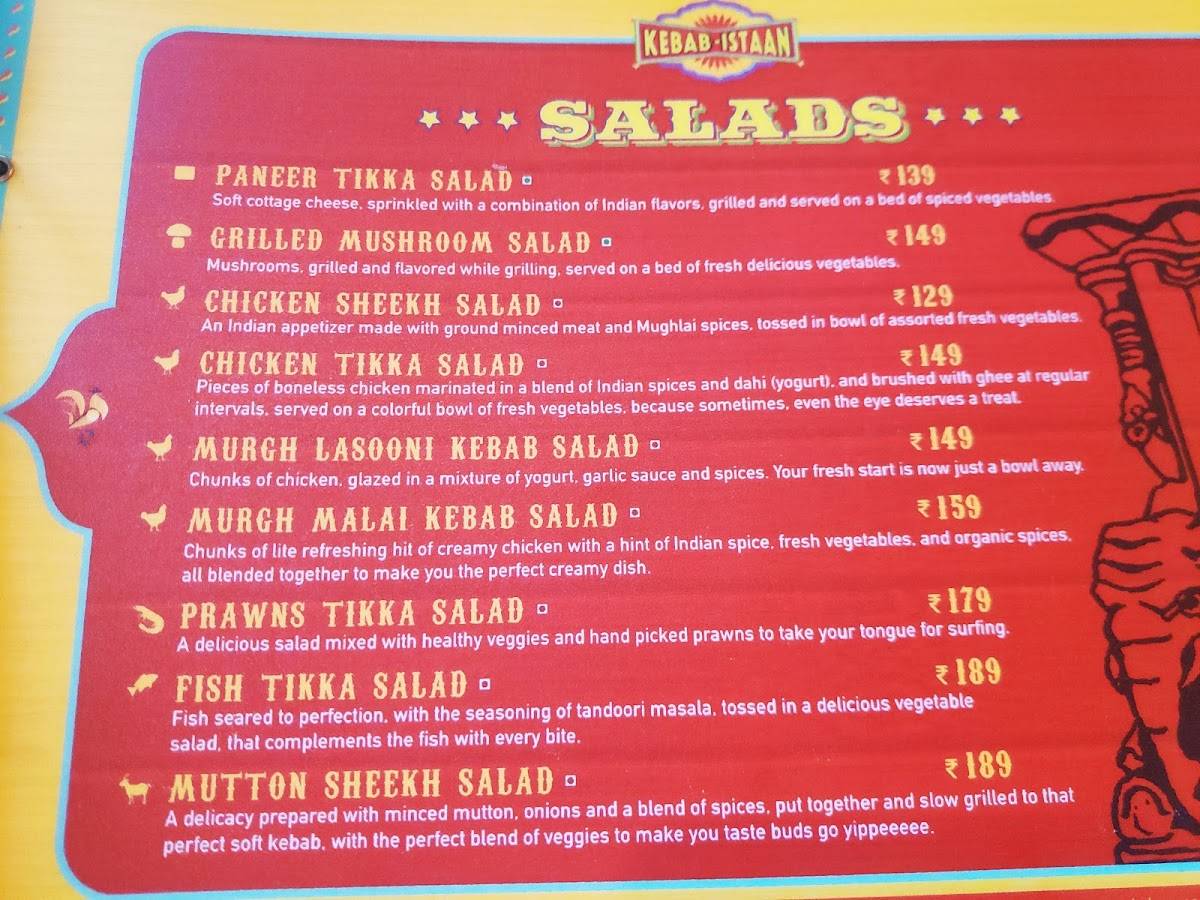 Menu at Kebabistaan Saravanampatti, Coimbatore, Coimbatore