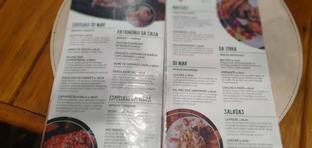 Menu em Kebab's Praia restaurante, Guarapari, Entrada Morro da Pescaria ...