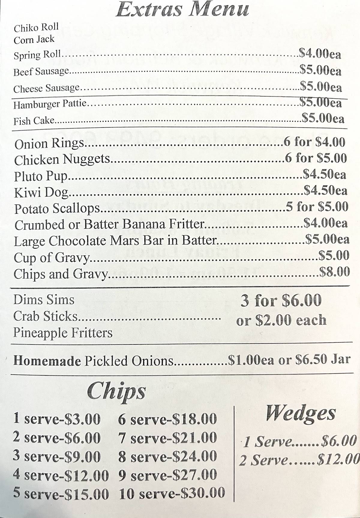 Menu at Kenwick Village Fish & Chips fast food, Kenwick