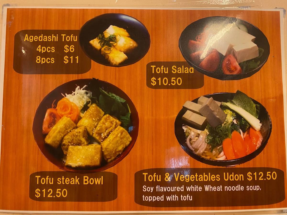 Menu at Kibune restaurant, Woree