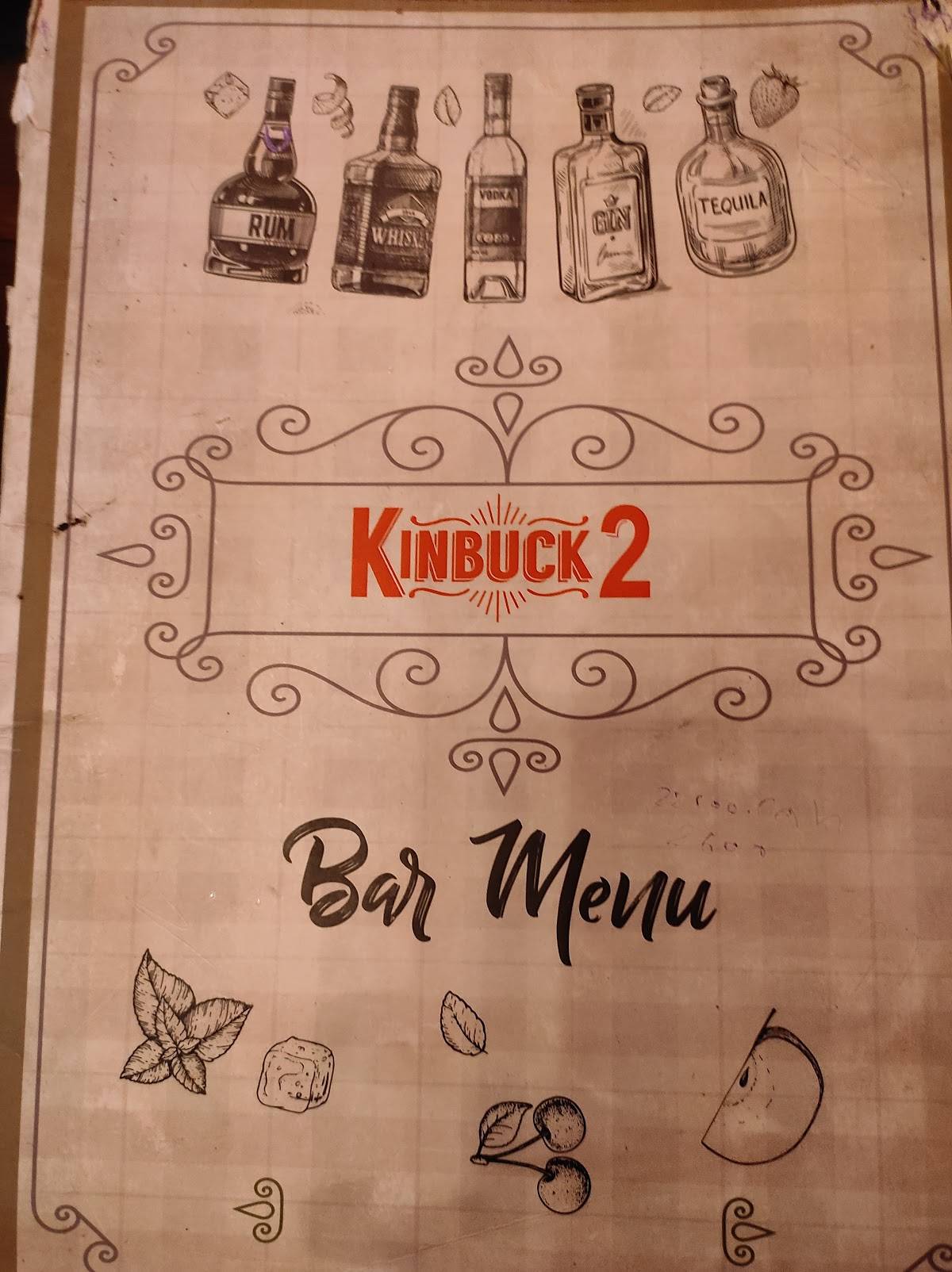 Menu at Kinbuck 2 Cafe Bar Restaurant, New Delhi