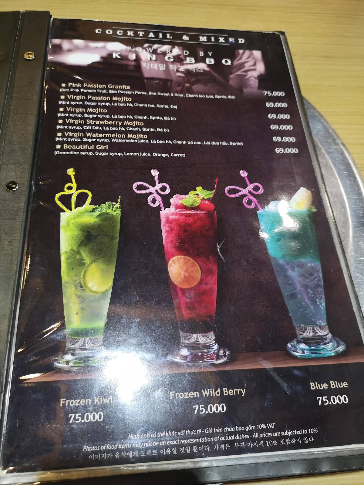 Menu at King BBQ Buffet Time City, Hanoi, 458 P. Minh Khai