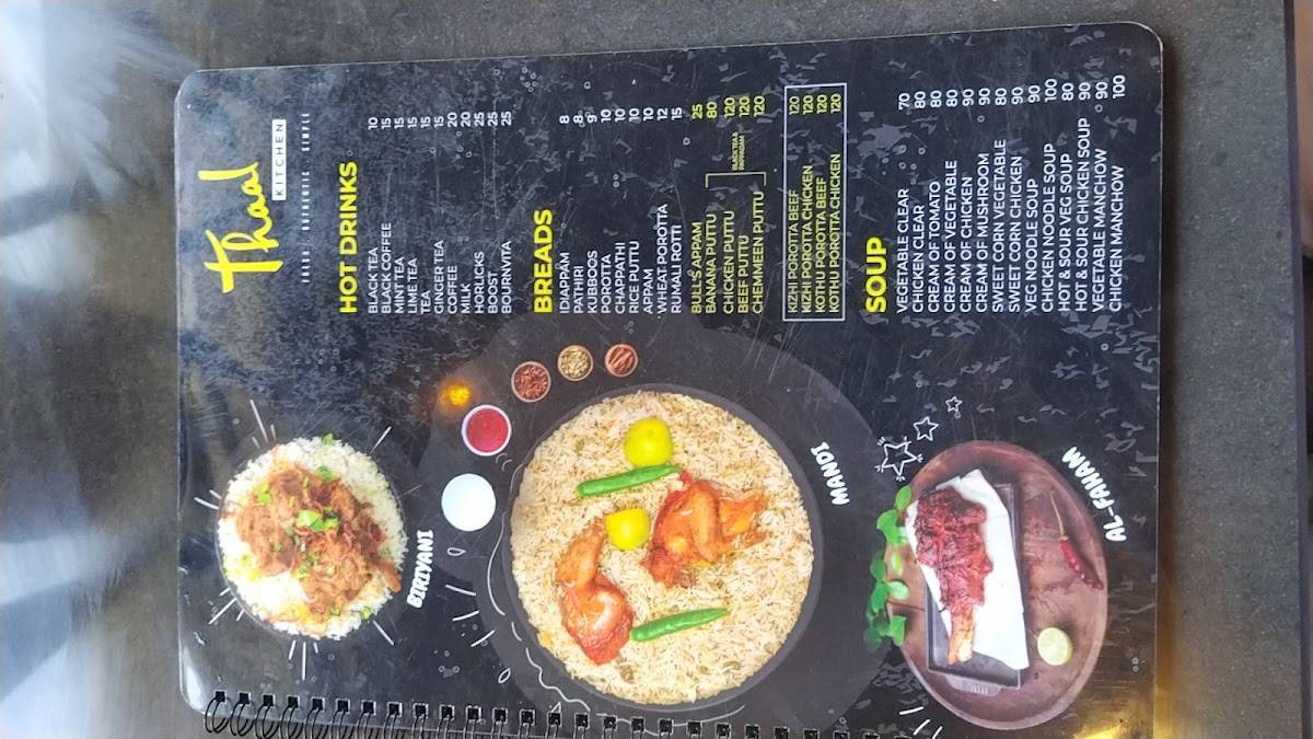 Menu at Thaal Kitchen, Kochi, +PCF