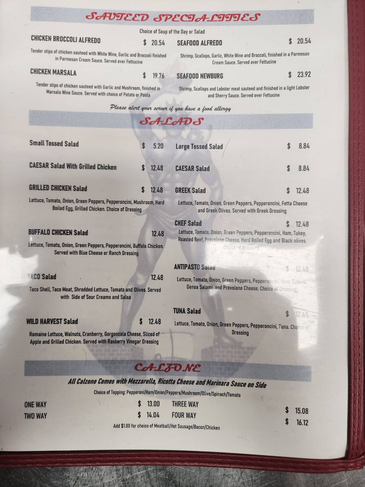 Menu at Kolossos Restaurant and Pizza, Stafford