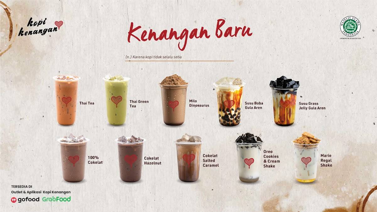 Menu at Kopi Kenangan - SPBU Pertamina (Kamal Muara), Jakarta