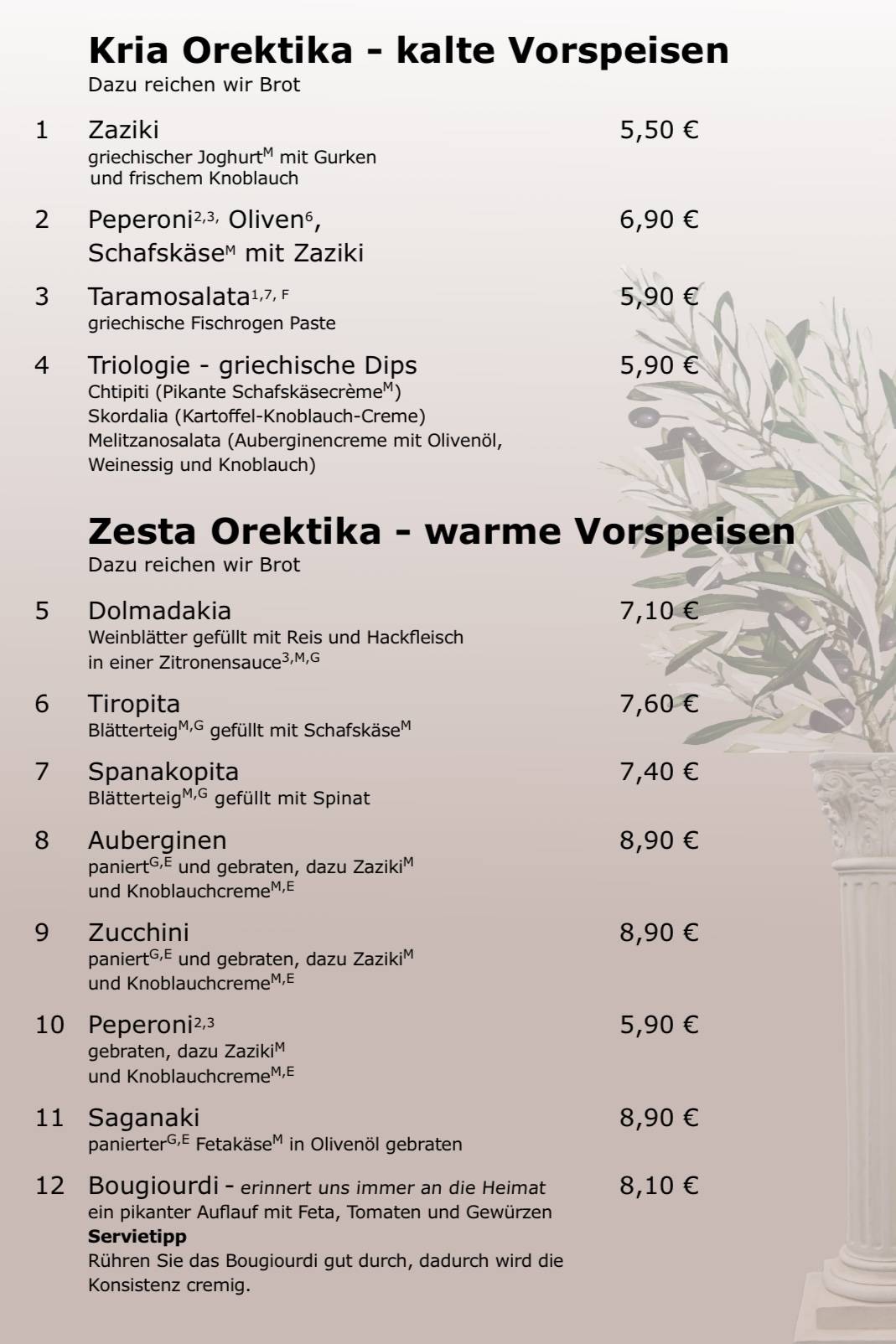 Kreta Kuno’S Speisekarte , Dreieck aus Oldenburg Speisekarte – LMTYW