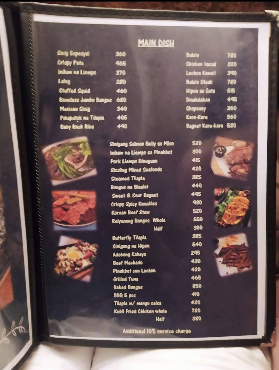 Menu at Kubli Cafe Bistro Silang, Silang