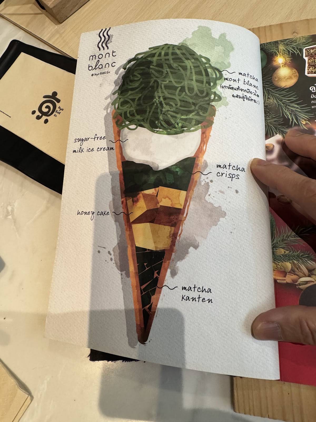 Menu at Kyo Roll En restaurant, Bangkok