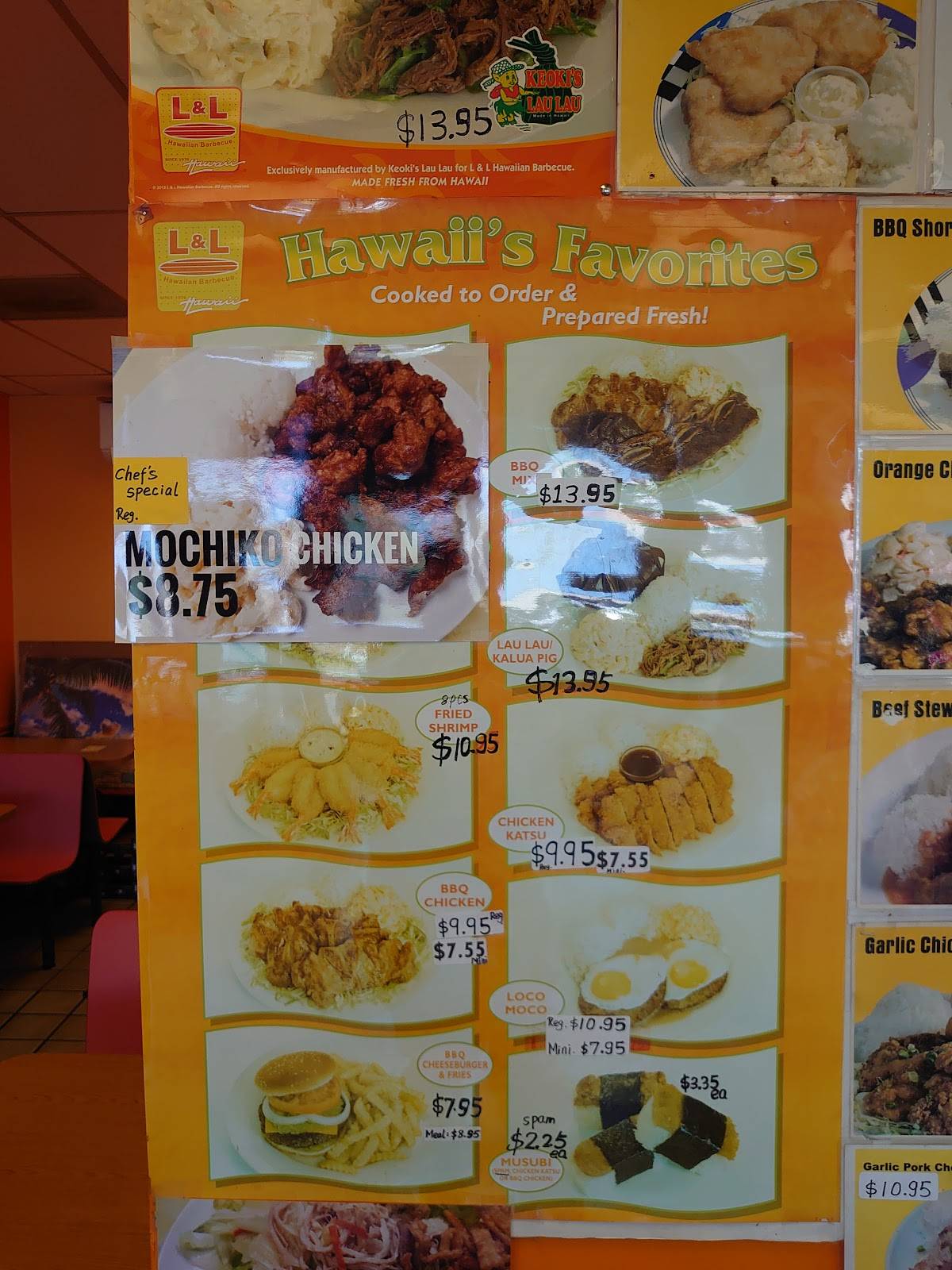 Menu at L&L Drive-Inn BBQ, Waipahu, 94-300 Farrington Hwy F-6