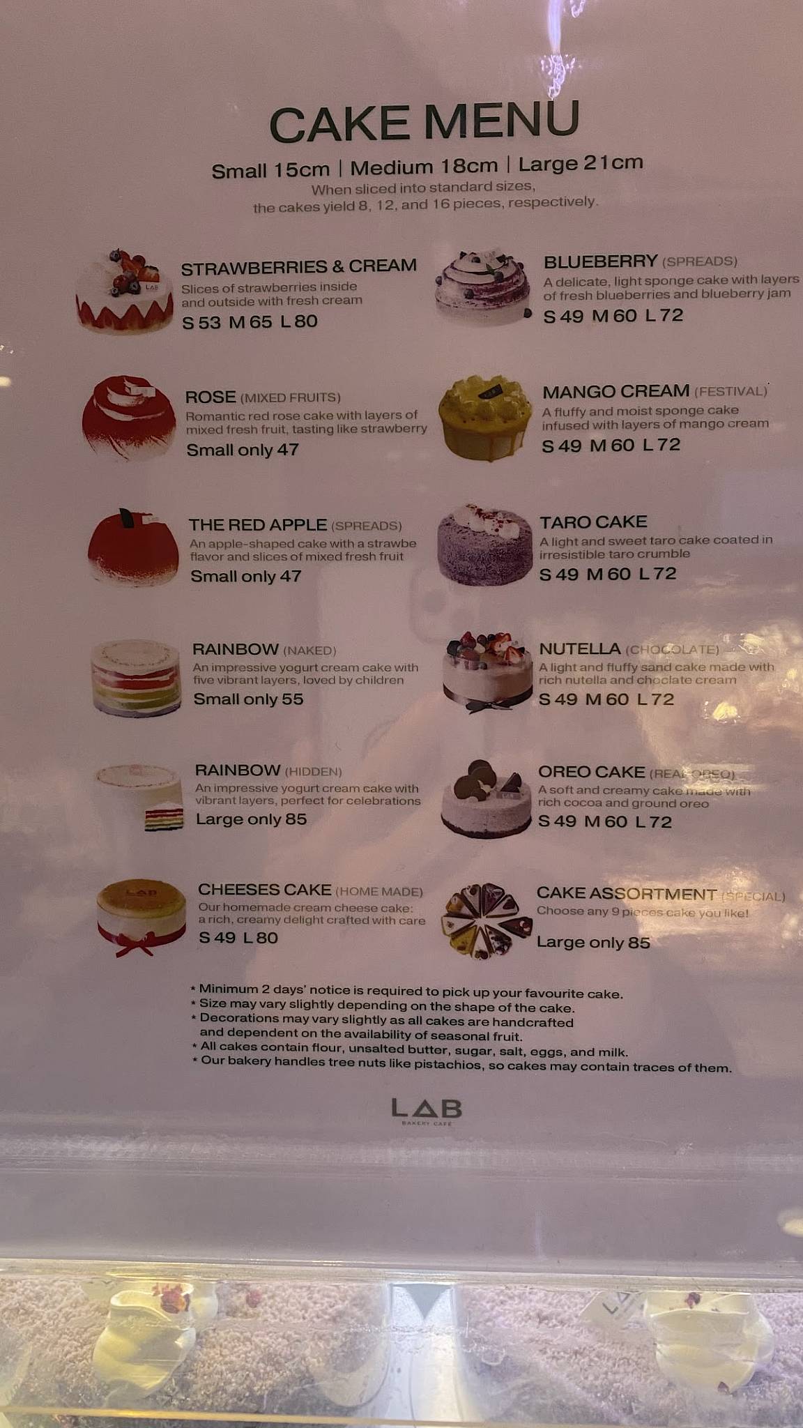 Menu at LAB Strathfield cafe, Strathfield