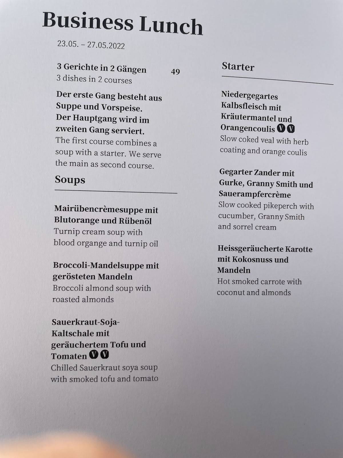 Speisekarte von LUX Restaurant & Bar, Zürich