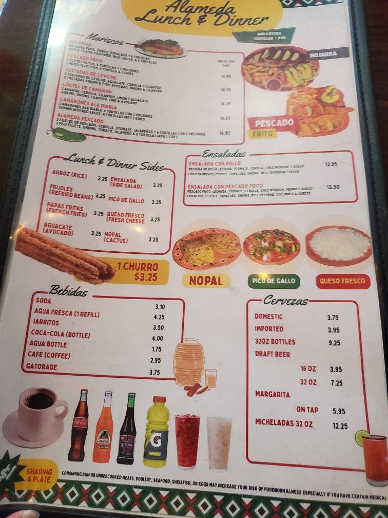 Menu at La Alameda Mexican Restaurant, New Port Richey