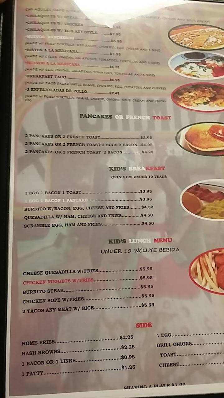 Menu at La Alameda Mexican Restaurant, New Port Richey