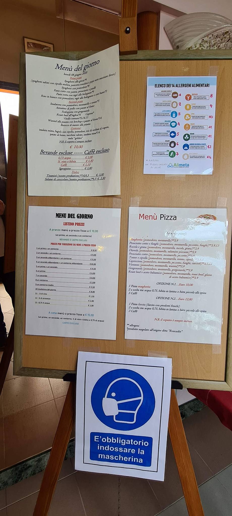 Menu da La Betulla ristorante, Oderzo