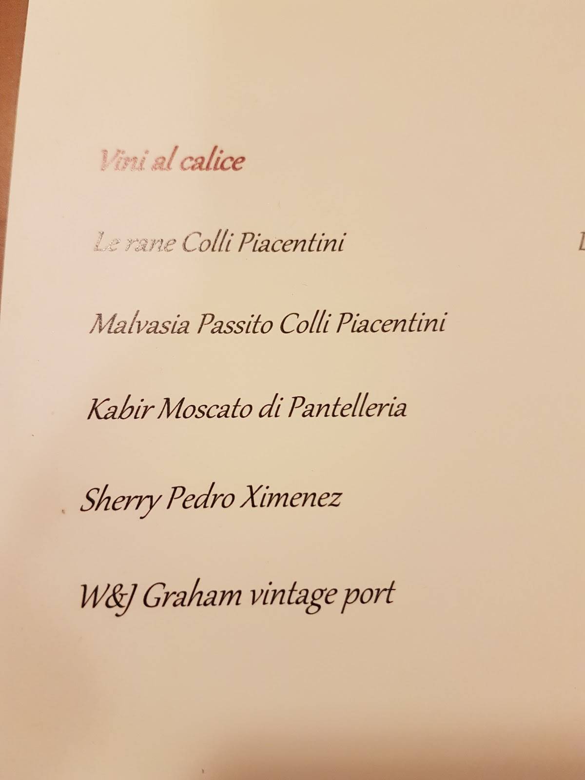 Menu da La Ca' di Sass ristorante, Suzzano