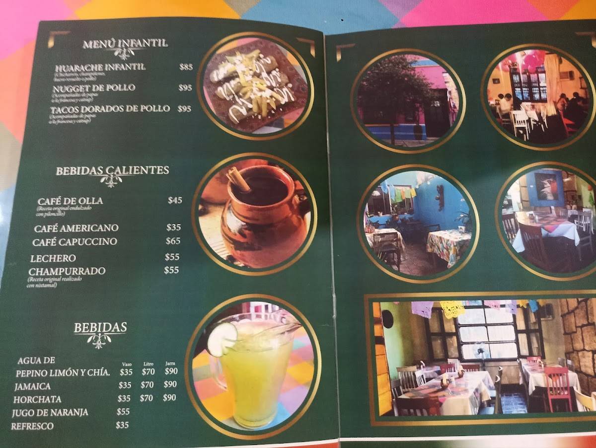 Menu at La Casa de doña Mary Piña restaurant, Monterrey
